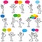 Stickman Conversation Talking Communication Stock Vector - Illustration ...
