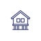 Stilt House Line Icon, Vector Stock Vector - Illustration of outline ...
