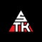 STK Triangle Letter Logo Design with Triangle Shape. STK Triangle Logo ...