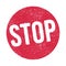 Stop round red ink stamp stock illustration. Illustration of block ...