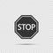 Stop Sign Icons on Transparent Background Stock Vector - Illustration ...