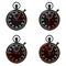 Stopwatch - Red Timers. Set on White. Stock Illustration - Illustration ...