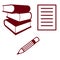 Study material icons stock illustration. Illustration of icons - 11832991