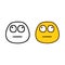 Stupid Sad Emoticon in Doodle Style Stock Illustration - Illustration ...