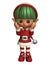 Surprised Little Christmas Elf Stock Illustration - Illustration of ...