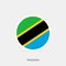 Tanzania Round Flag Icon with Shadow Stock Vector - Illustration of ...