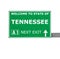 TENNESSEE Road Sign Isolated on White Stock Image - Image of holiday ...