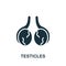 Testicles Icon. Simple Element from Internal Organs Collection ...