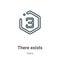 There Exists Symbol Outline Vector Icon. Thin Line Black There Exists ...