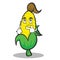 Thinking Sweet Corn Character Cartoon Stock Vector - Illustration of ...