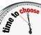 Time To Choose - Clock Reminds To Decide Stock Illustration ...