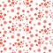 Tiny Red Color Floral Seamless Simple Vector Pattern. Stock Vector ...
