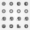 Tire icons vector set stock vector. Illustration of graphic - 51914876