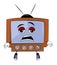 Tired Tv cartoon stock illustration. Illustration of channel - 43764428
