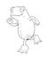 Toad running to coloring stock vector. Illustration of coloring - 298422937
