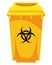Toxic Waste Bin Yellow Illustration Stock Illustration - Illustration ...