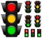 Traffic Light Collection stock vector. Illustration of colors - 21830989