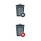 Trash Can Do Not Discard Icon Design Template Elements Stock Vector ...