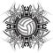 Tribal Volleyball Vector Logo Stock Illustration - Illustration of ...
