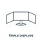 Triple Displays Icon. Simple Element from Technology Collection. Line ...