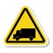Truck Crossing Sign on White Background Stock Vector - Illustration of ...