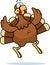 Turkey Jumping stock vector. Illustration of happy, brown - 12461743