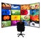 Tv-Panel with Remote Control Stock Photo - Image of multimedia, high ...