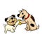 Two dogs greeting stock vector. Illustration of adoption - 72113861