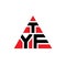 TYF Triangle Letter Logo Design with Triangle Shape. TYF Triangle Logo ...
