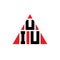 UIU Triangle Letter Logo Design with Triangle Shape. UIU Triangle Logo ...