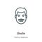 Uncle Outline Vector Icon. Thin Line Black Uncle Icon, Flat Vector ...