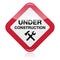 Under Construction Red Warning Sign Stock Illustration - Illustration ...