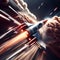 Rocket Background Flying at High Speed Stock Illustration ...