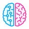 Left and right brain icon stock vector. Illustration of brainstorm ...