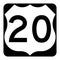 US route 20 sign stock illustration. Illustration of transport - 164456189