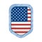 Usa insignia icon stock vector. Illustration of patriotic - 273163060
