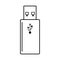 USB Stick Outline stock vector. Illustration of clipart - 206498386