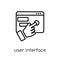 User Interface Icon. Trendy Modern Flat Linear Vector User Inter Stock ...