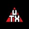 UTX Triangle Letter Logo Design with Triangle Shape. UTX Triangle Logo ...