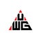 UWG Triangle Letter Logo Design with Triangle Shape. UWG Triangle Logo ...