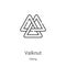 Valknut Icon Vector from Viking Collection. Thin Line Valknut Outline ...