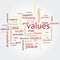 Values word cloud stock illustration. Illustration of conduct - 23347452