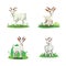 Set of Different Goats Vector Illustration Stock Illustration ...