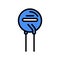 Varistor Electronic Component Color Icon Vector Illustration Stock ...