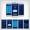 Vector Conception of Blue Mobile User Interface Stock Vector ...