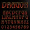 Vector dragon style font stock vector. Illustration of silver - 35693206