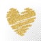 Vector Gold Glitter Particles Heart Stock Vector - Illustration of ...