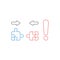 Vector Icon Concept of Two Pieces of Jigsaw Puzzle Pieces that are ...