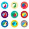 Vector Icon Illustration Logo for Set Symbols Beach Ball for Playing on ...