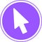 Mouse Cursor Icon, Mouse Cursor Button, Mouse Arrow Button in Purple ...
